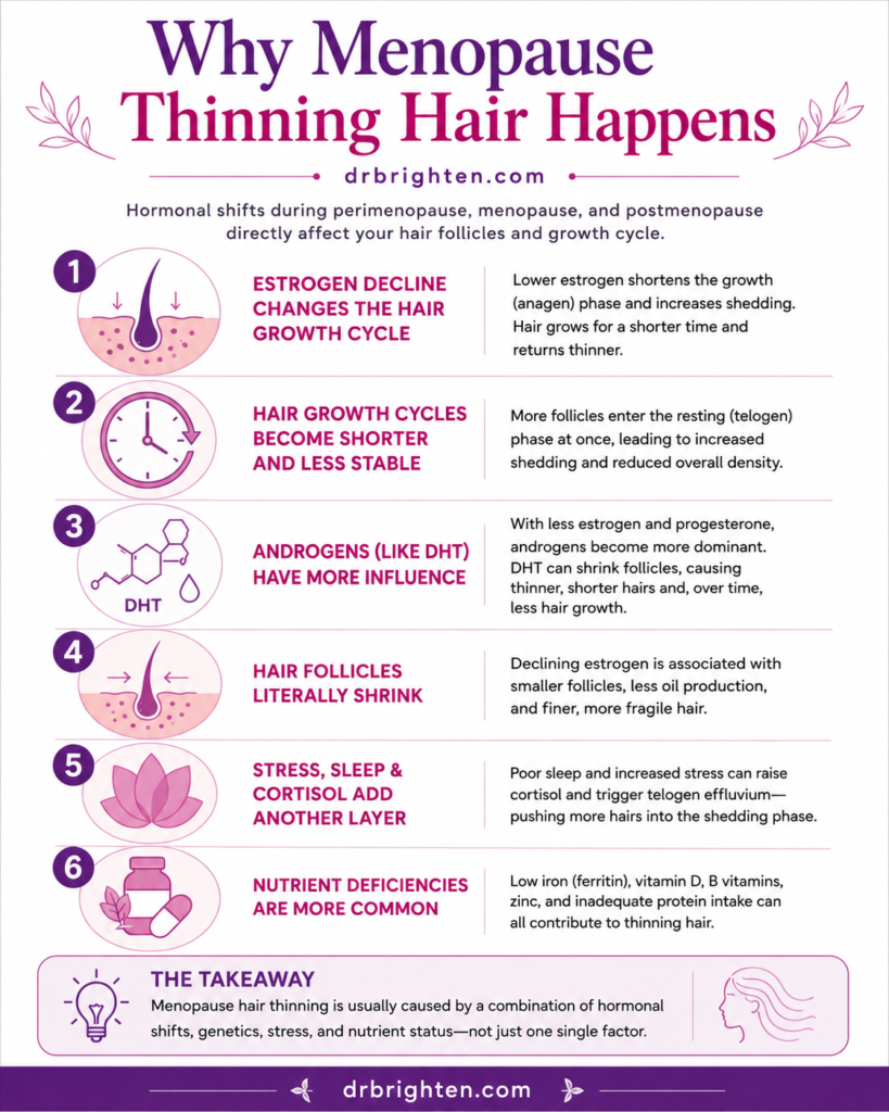 Menopause Hair Thinning: Causes, Treatments & What Helps